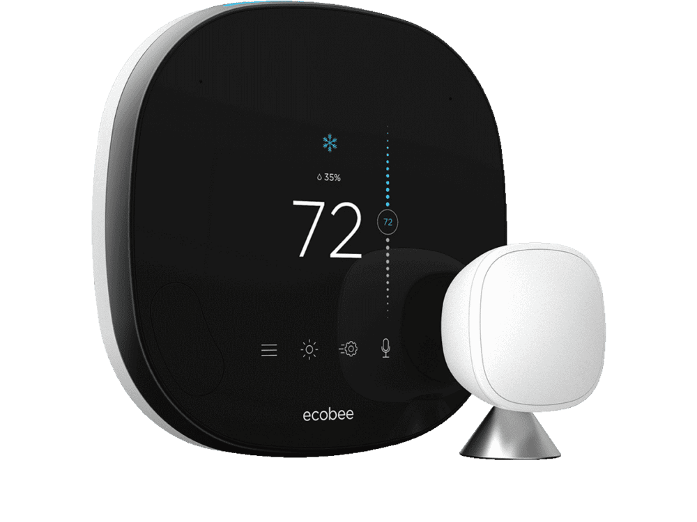 ecobee 5 Wi-Fi Smart Thermostat with Built-In Amazon Alexa (1 sensor ...