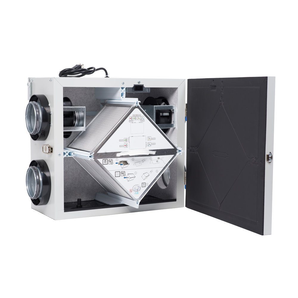 Fantech SH704 4-Duct Single-Speed Heat Recovery Ventilator, 56 CFM