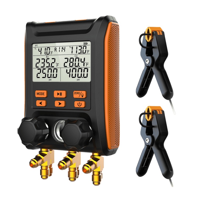 Elitech MS-1000 Smart Digital Manifold Set With Clamps