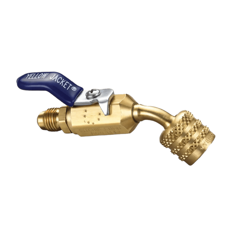 Yellow Jacket 93867 1/4" Ball Valve Hose Adapter for Left-Handed A2L ...