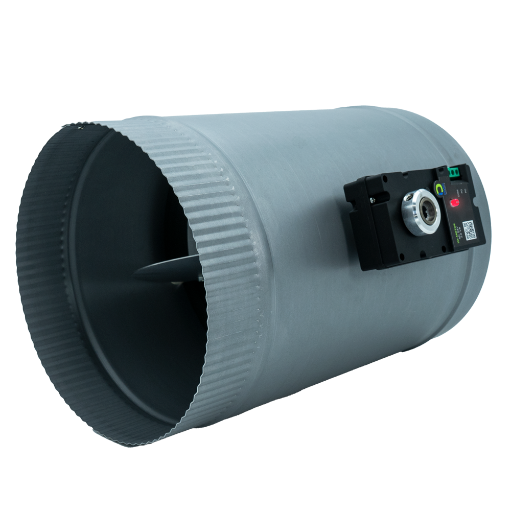 iO HVAC Controls LD Series Round Dampers with 3 Wire Actuator and LED