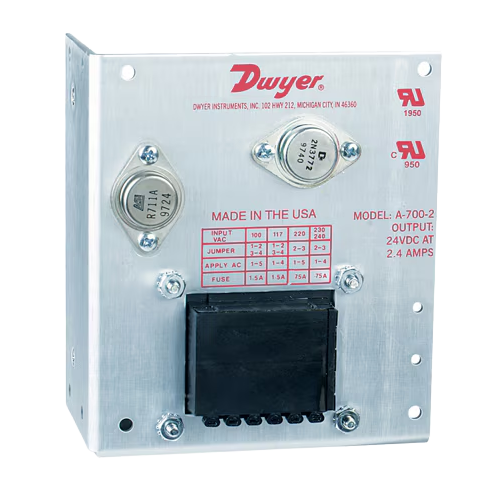 Dwyer A‑700 Open‑Frame Power Supply 24 VDC