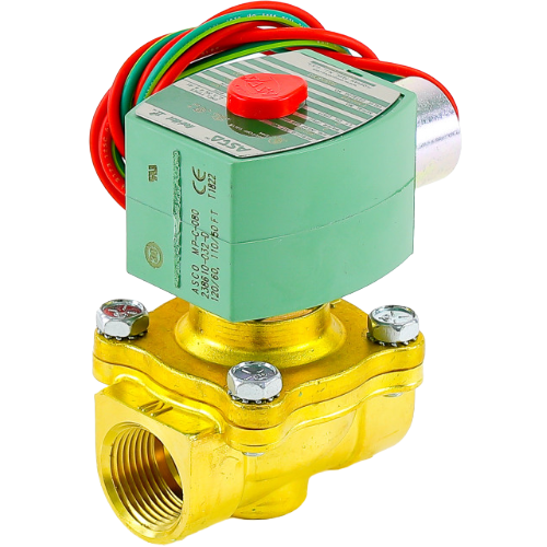 ASCO 8030G3 2-Way Normally Closed Solenoid Valve 3/4" NPT 120VAC Brass/NBR
