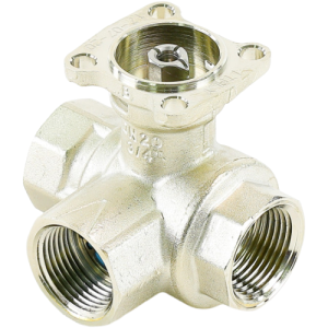 Belimo B321 Ball Valve, 3/4" NPT, 3-Way, 24 Cv, Nickel Plated Brass, 250°F